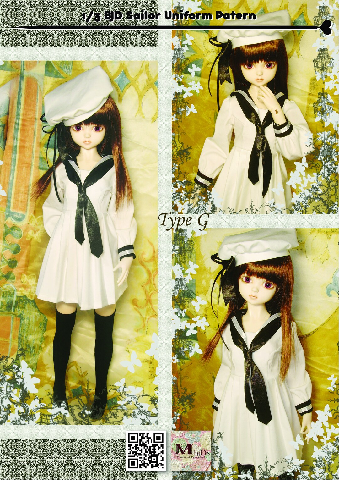 Bjds 1/3 Girls Sailor Uniform PDF Sewing Patterns - Etsy