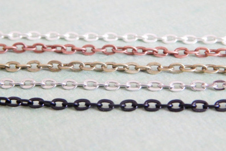 Flat O Link Chain 24 Inches 2.5x3.5mmwith Connectors - Etsy