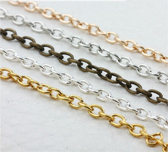 Cross Link Chain 24 Inches 3mmx4mmwith Connectors - Etsy