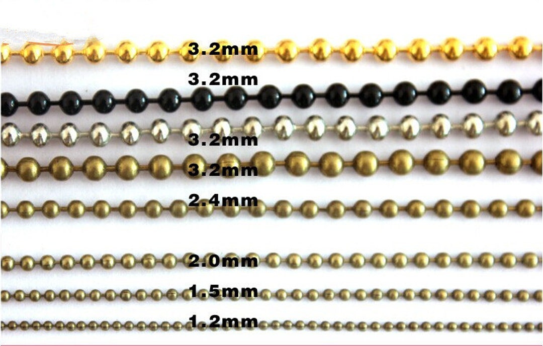 Ball Chain Necklaces - 25.20 Inch, 2.40mm,with Connectors - Etsy