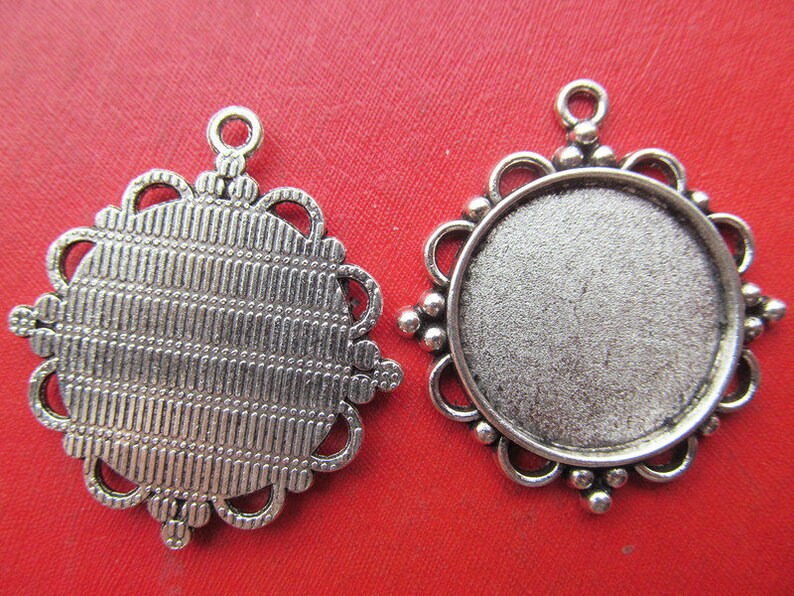 25mm Round Pendant Bezel Setting 25mm Cabochon Tray Great - Etsy