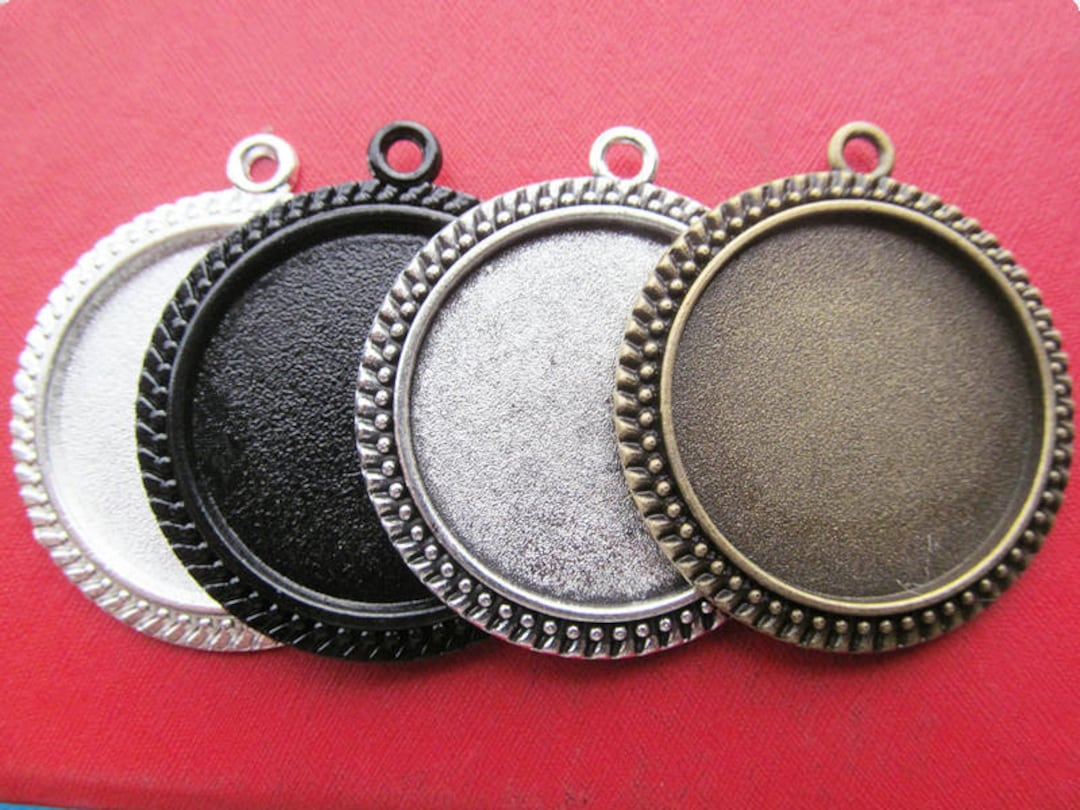 Round Classic Pendant Bezel Setting, 30mm Cabochon Tray - Great to ...