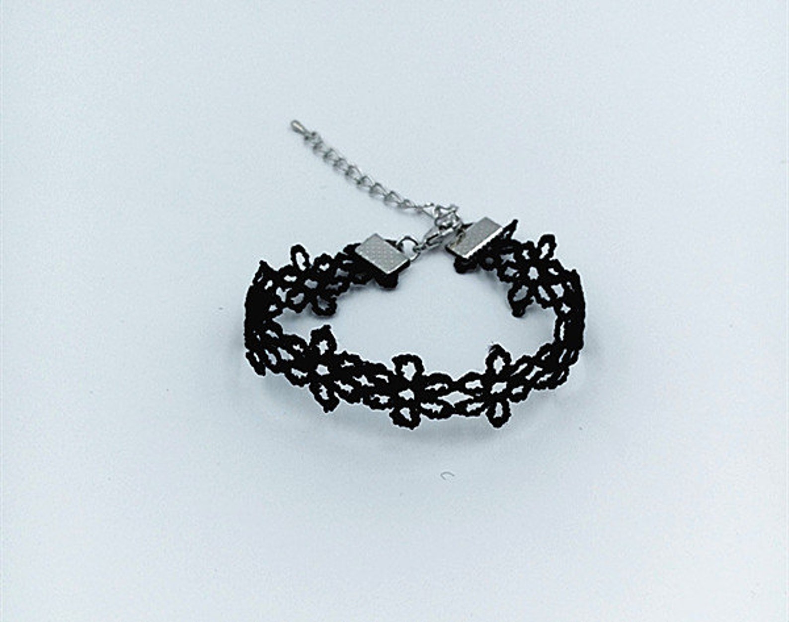 Black Tattoo Elastic Stretch Bracelet Anklet Elastic Daisy | Etsy