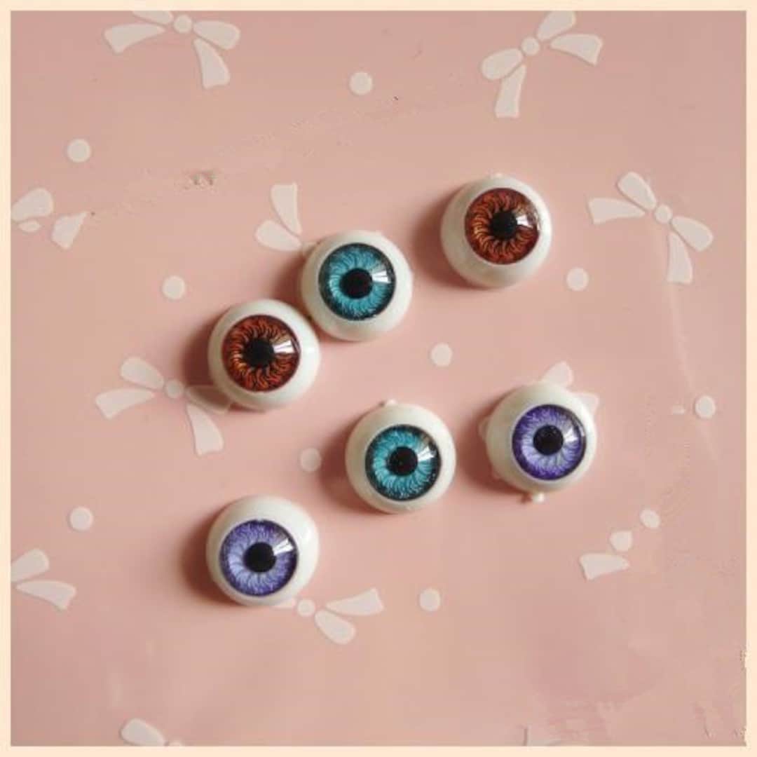 20pcs Mixed Colors Resin & Rubber Eye Pattern,zakka Accessories,diy ...