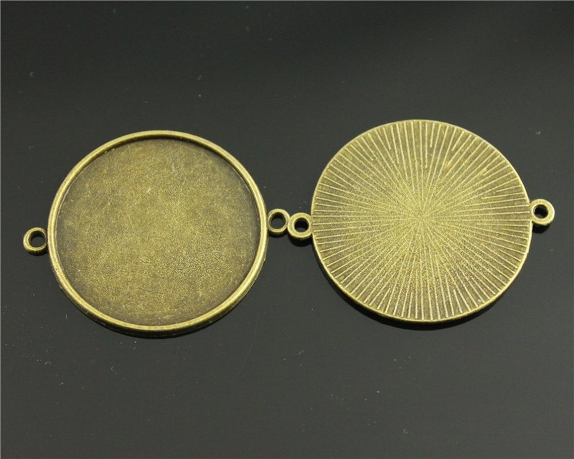 30mm Round Pendant Tray Bezel Setting 30mm Cabochon Tray - Etsy