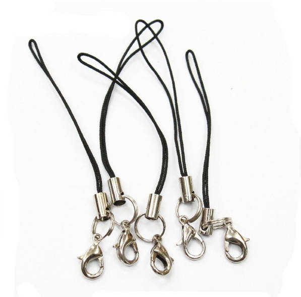 Black Cell Phone Lanyard Strap Cords,mobile Lariat Strap Cord,charms ...