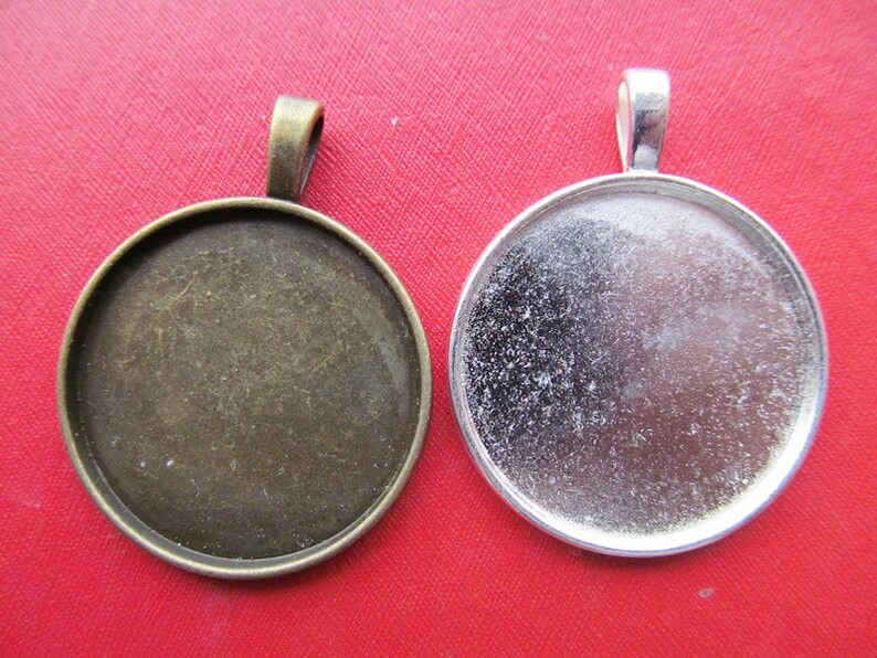 30mm Round Pendant Tray Bezel Setting 30mm Cabochon Tray | Etsy