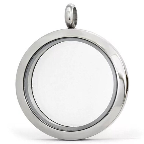 1 Round Glass Floating Locket Pendantmemory Lockets for - Etsy
