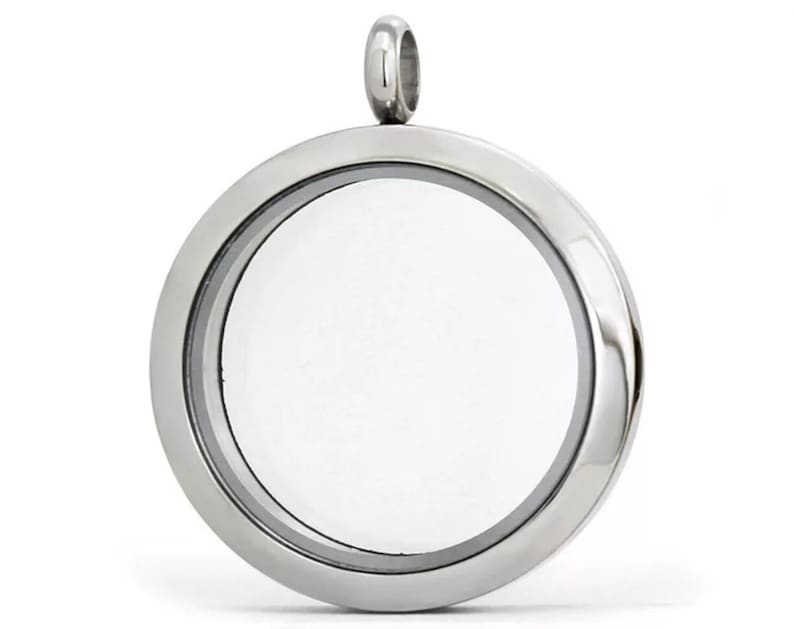 Stainless Steel Round Floating Locket,living Locket,glass Locket ...