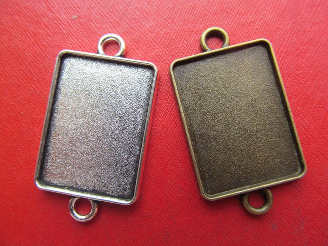 18mmx25mm Rectangle Pendant Tray, Bezel Setting,cabochon Tray - Antique ...