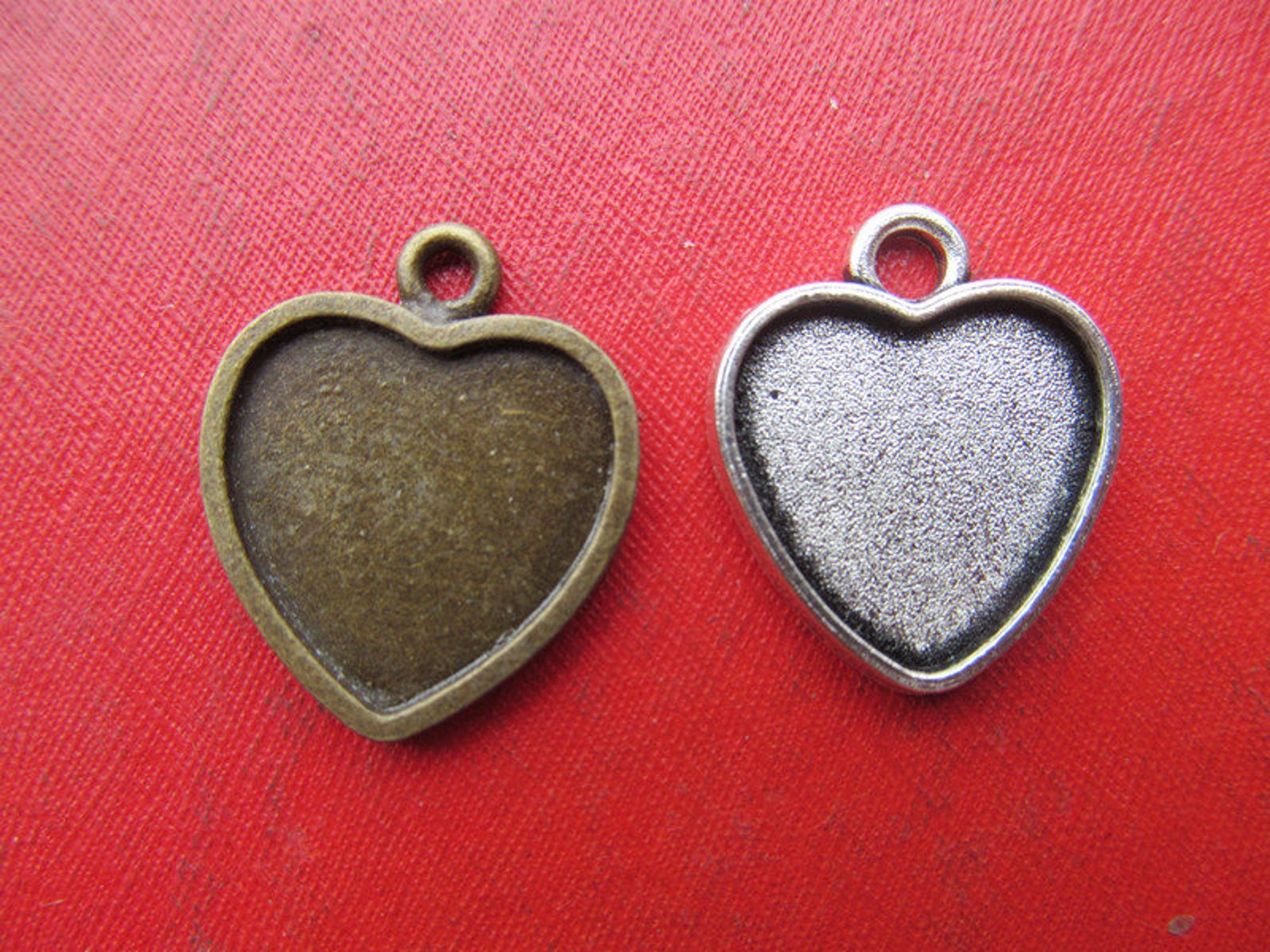 Heart Pendant Bezel Setting, 16mm Heart Cabochon Tray - Great to Match ...