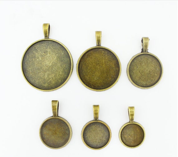 30mm Round Pendant Tray Bezel Setting 30mm Cabochon Tray | Etsy