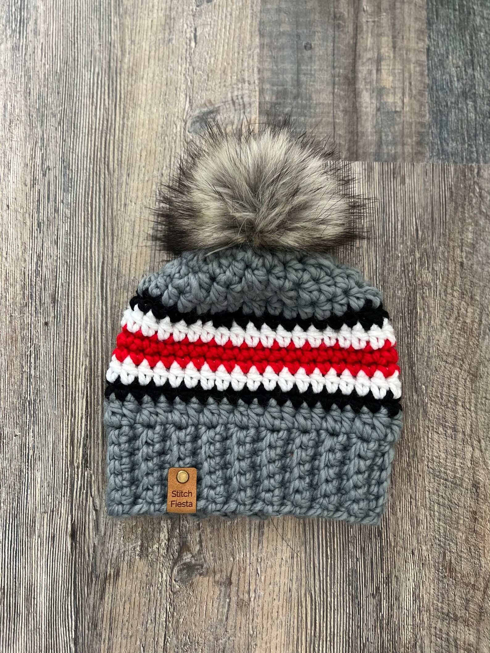 Ohio State Buckeyes Crochet Hat, Ohio State Beanie, Unisex, Women’s Hat ...