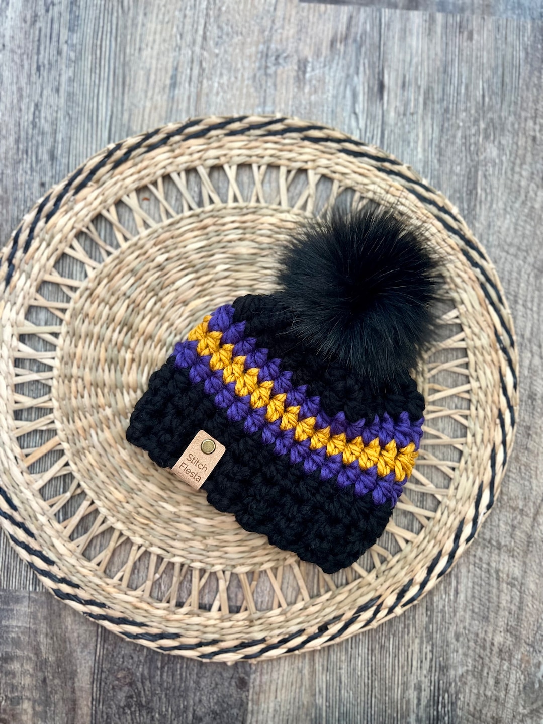 Baltimore Ravens Newborn, Toddler, Child, Adult Crochet Hat/ Beanie ...