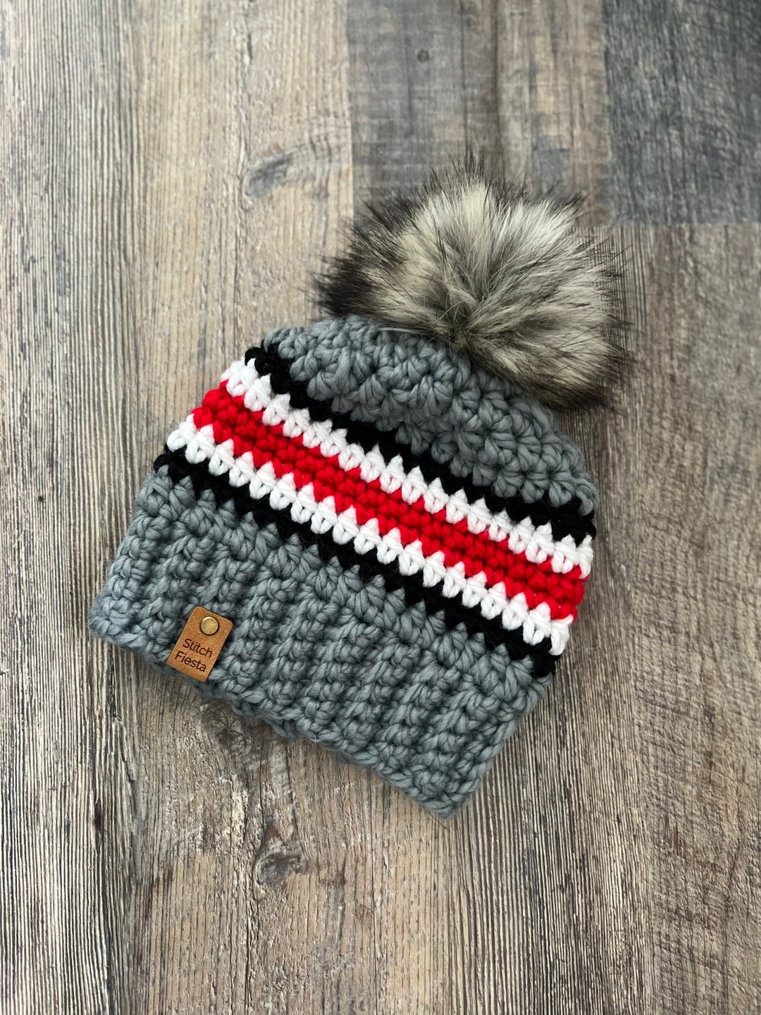 Ohio State Buckeyes Crochet Hat, Ohio State Beanie, Unisex, Women’s Hat ...
