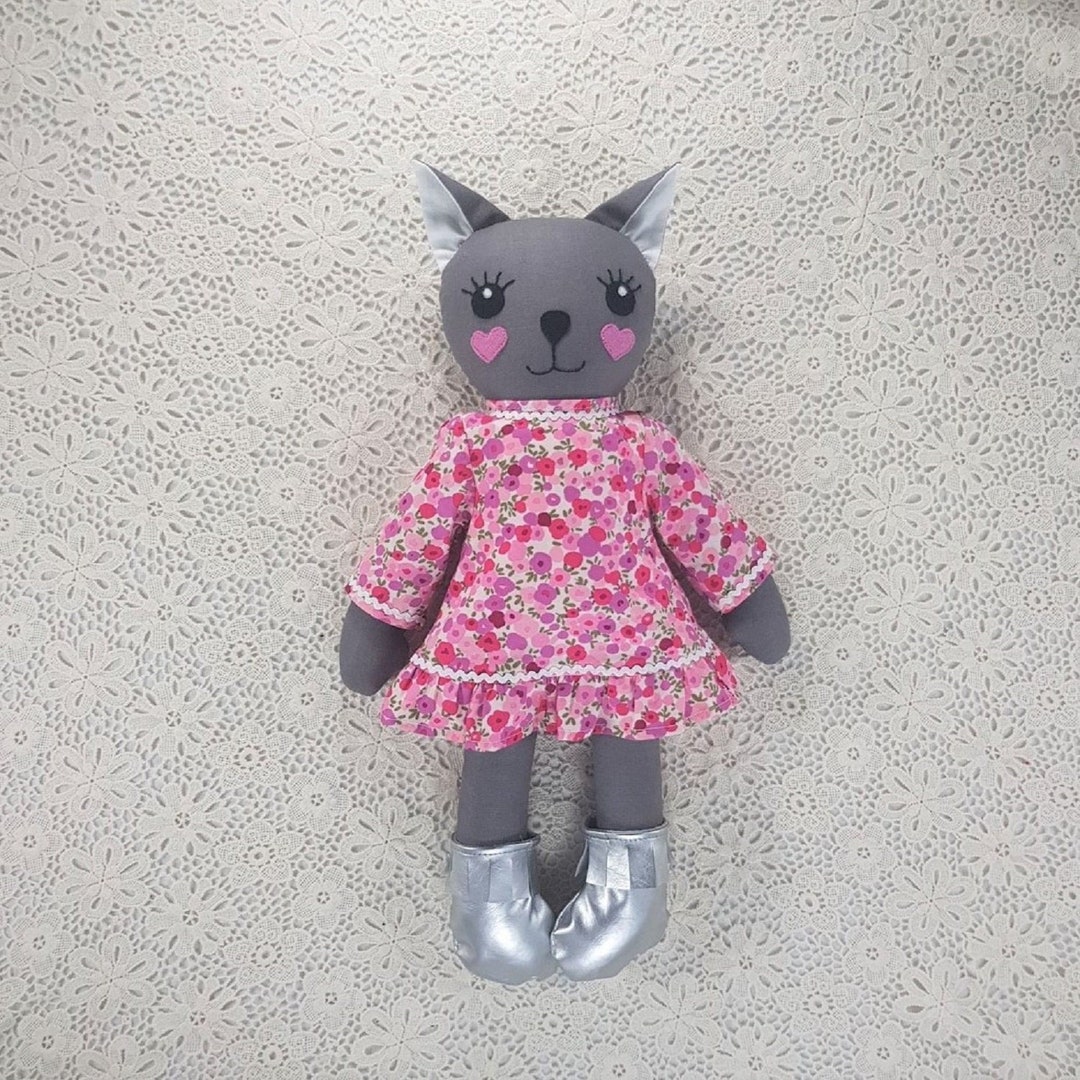 Handmade Cat Doll, Heirloom Dress up Dolls, Cloth Rag Doll Handmade ...