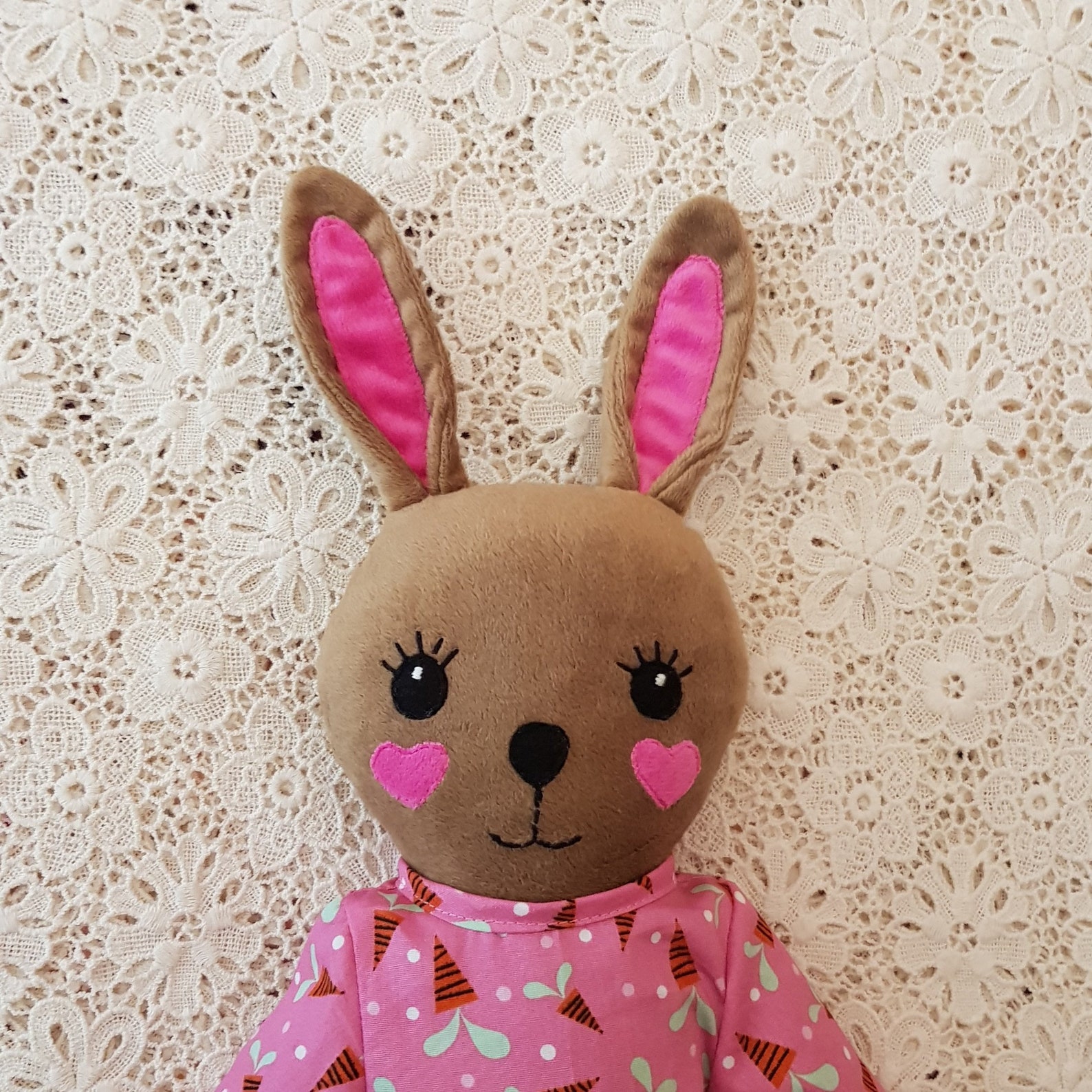 Bunny Rabbit Doll Kawaii Plush Rabbit Lover Gift Handmade - Etsy