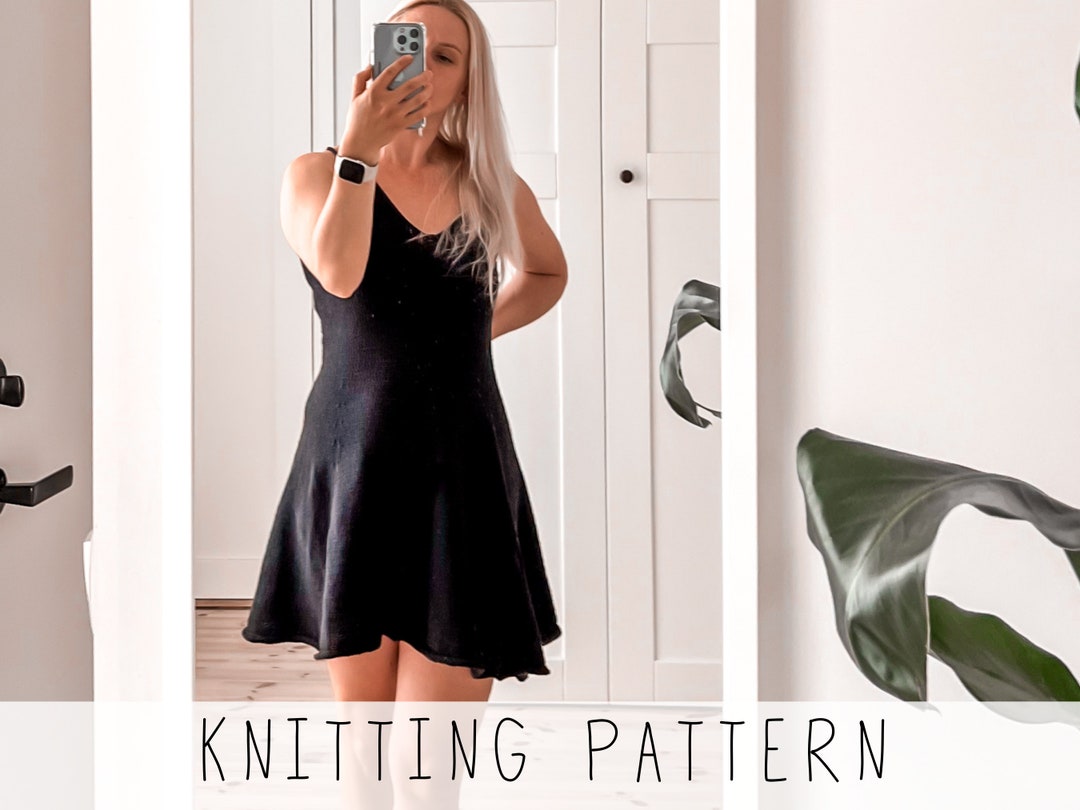 Summer Dress KNITTING PATTERN Sundress Knit Pattern Beach Dress With V ...
