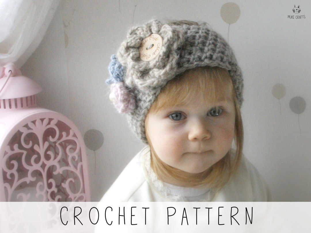 Girls Headband CROCHET PATTERN, Beginners Ear Warmer With Crochet ...