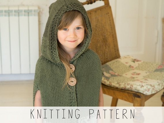 Hooded Poncho Knitting Pattern