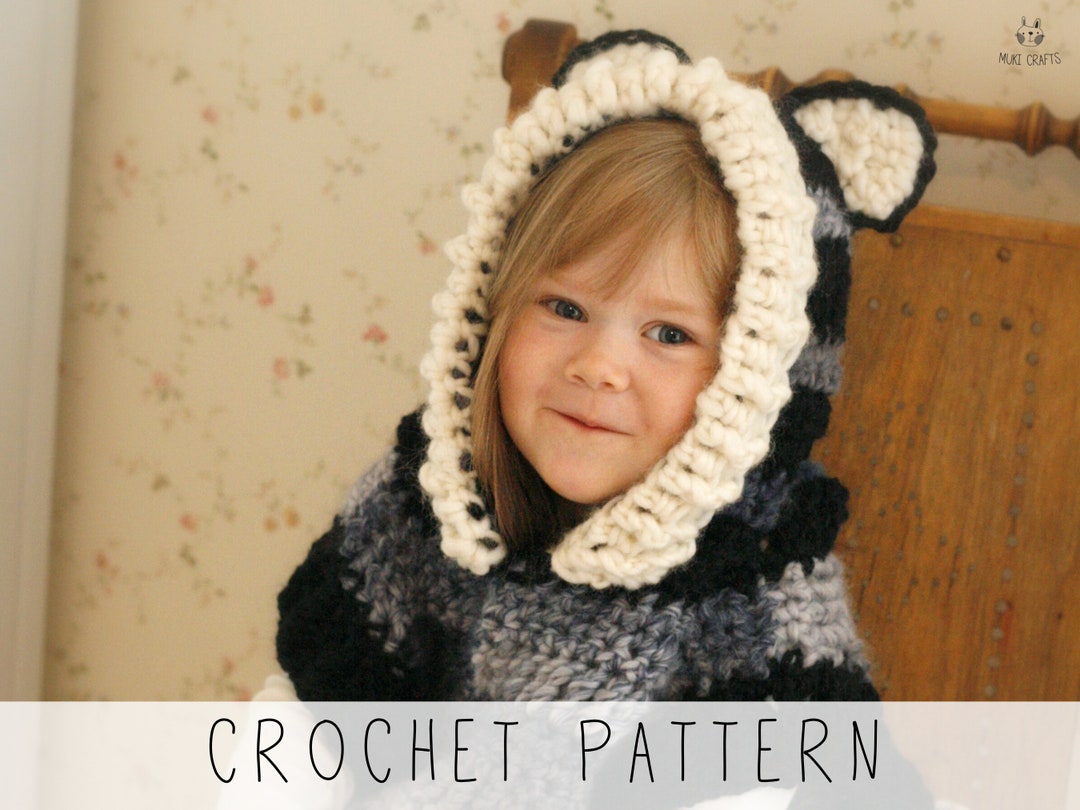 Wolf Poncho CROCHET PATTERN Chunky Fox Poncho Crochet Pattern With ...