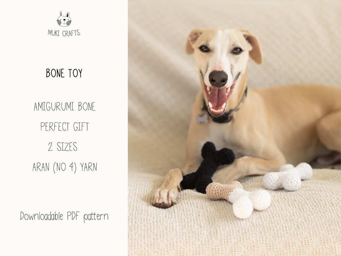 CROCHET Dog Bone Amigurumi PATTERN Bone Toy Dog Crochet Pattern Crochet ...