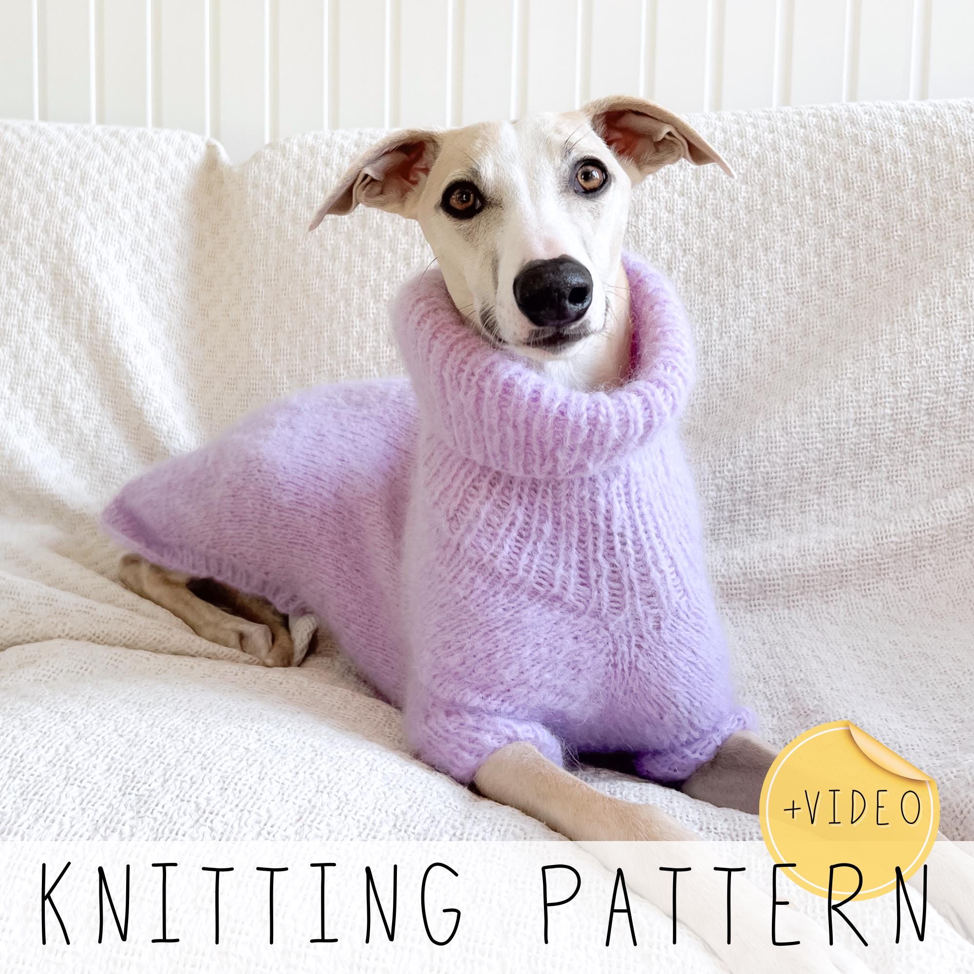 Knitting Patterns For Whippets Dog Scarf KNITTING PATTERN Dog Infinity
