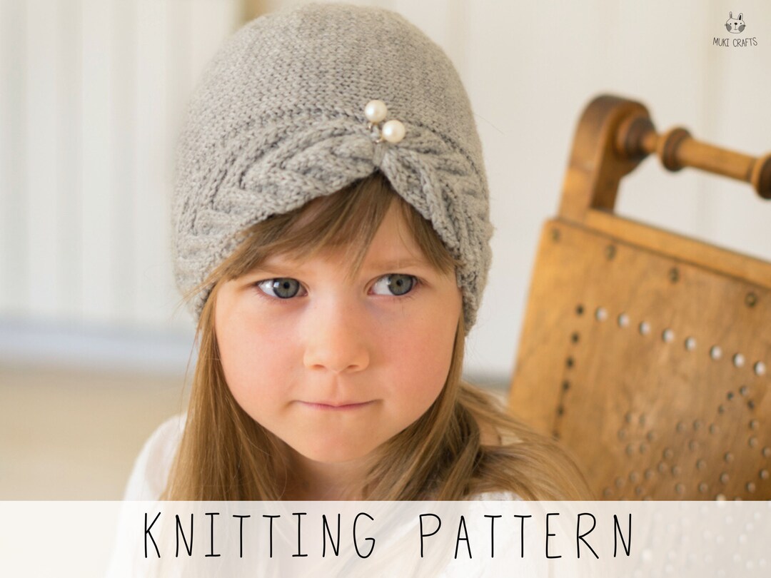 Cable Knit Beanie KNITTING PATTERN, Girls Hat Knit Pattern, Fitted ...