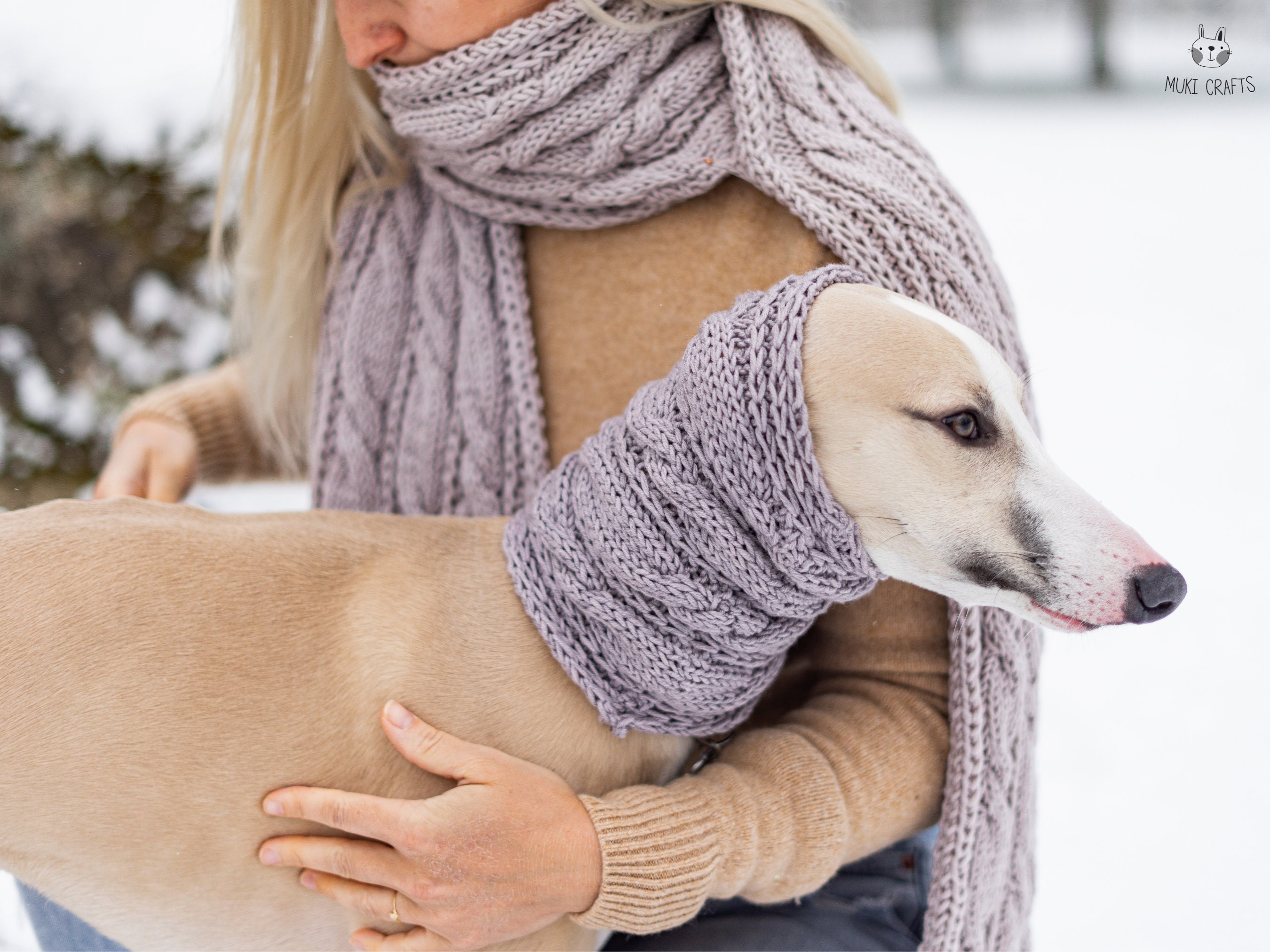 Dog Snood KNITTING PATTERN, Aran Weight Cable Dog Cowl Knit Pattern for ...
