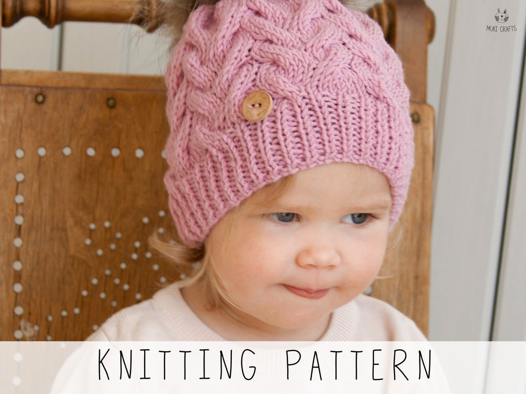 Cable Beanie KNITTING PATTERN Kids Cable Hat Knit Pattern Women's Cable ...