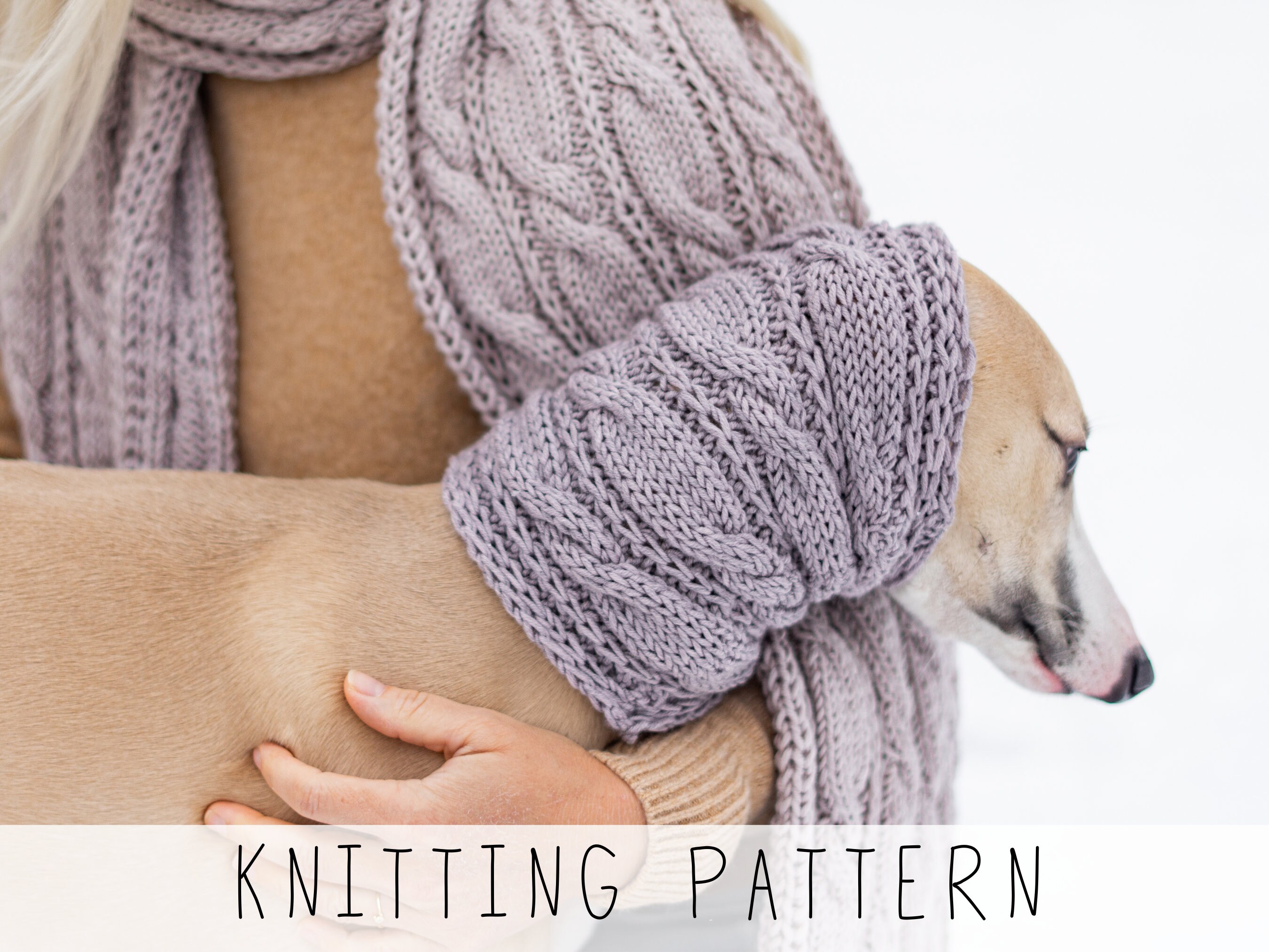 Dog Snood KNITTING PATTERN Cable Dog Cowl Knit Pattern for Medium ...