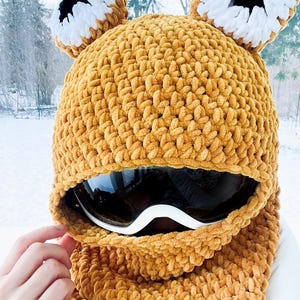 Ski Helmet Cover CROCHET PATTERN, Frog Helmet Balaclava (toddler, Kids ...