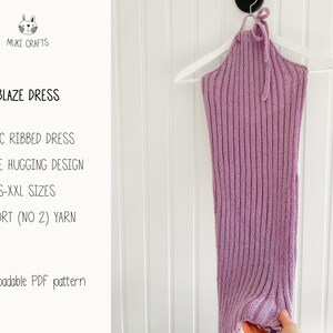 Summer Ribbed Dress KNITTING PATTERN Short Women's Knit Dress Pattern ...