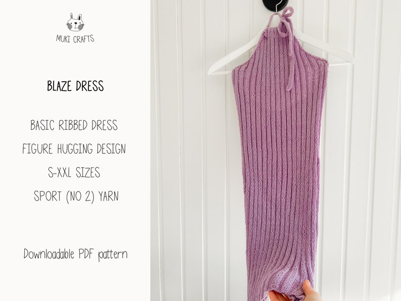 Summer Ribbed Dress KNITTING PATTERN Short Women's Knit Dress Pattern ...