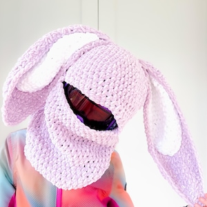 Ski Helmet Cover CROCHET PATTERN Bunny Helmet Balaclava (toddler, Kids ...