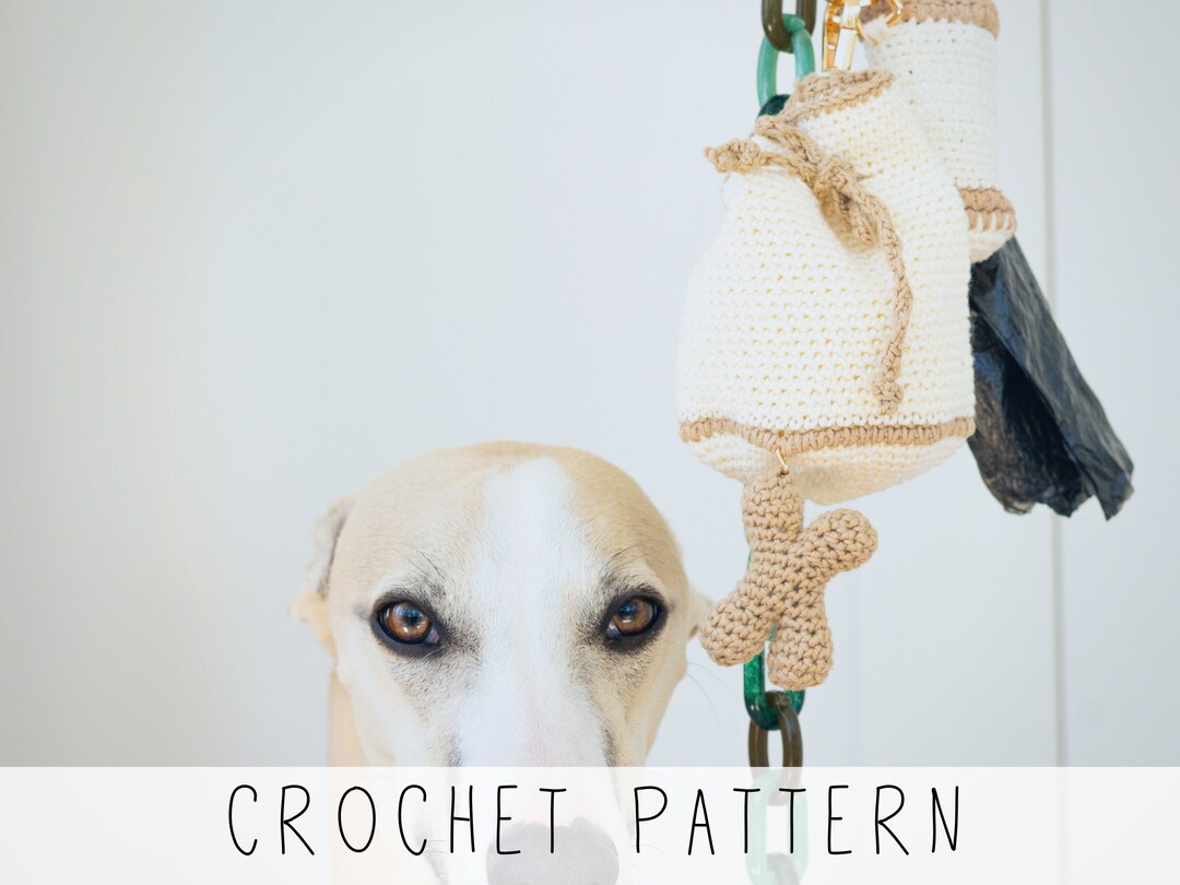 Dog Treat and Poop Bag Holder CROCHET PATTERN Dog Crochet Pattern Dog ...