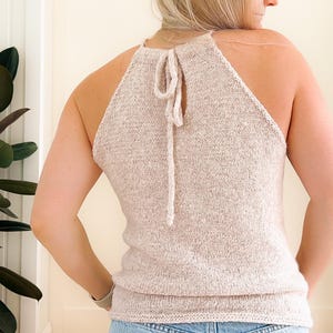Halter Top KNITTING PATTERN Tank Top Knit Pattern for Women (sizes S to 3XL), Sleeveless Halter ...