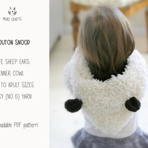 Sheep Hooded Cowl KNITTING PATTERN Lamb Hoodie Knit Pattern With Round ...