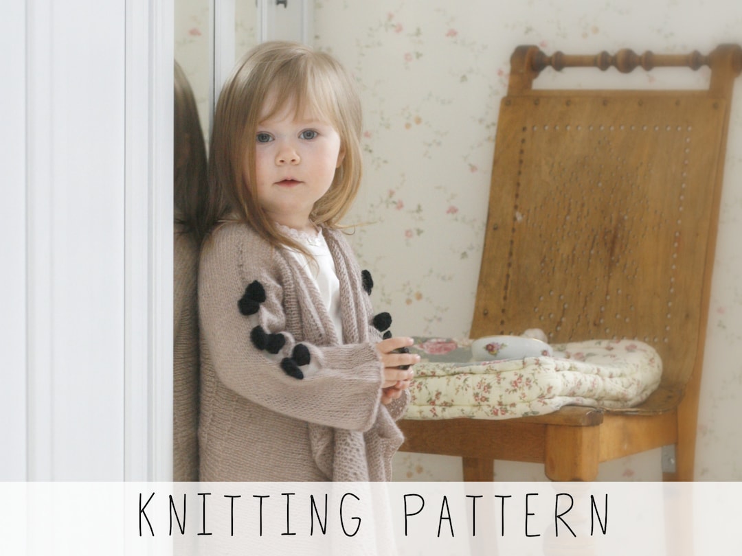 Waterfall Cardigan KNITTING PATTERN, Kids Cardigan Knit Pattern, Easy ...