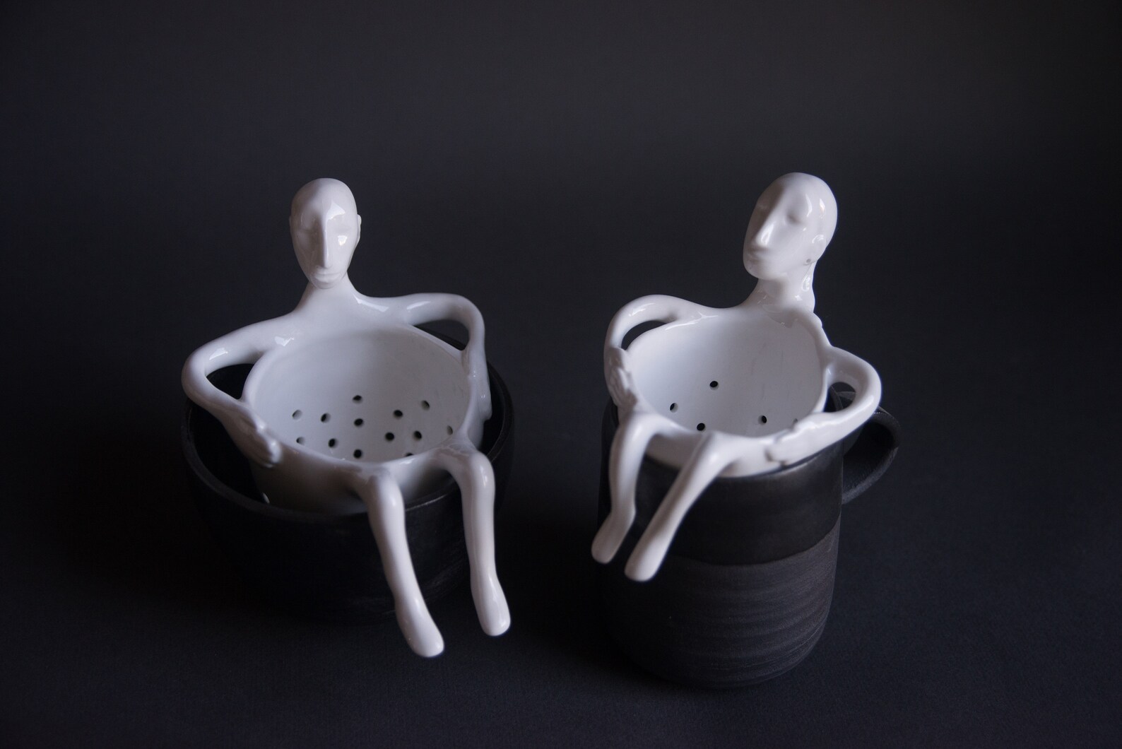 Handmade Porcelain Tea Strainer Human | Etsy