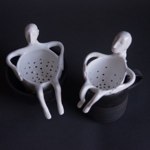 Handmade Porcelain Tea Strainer Human - Etsy UK