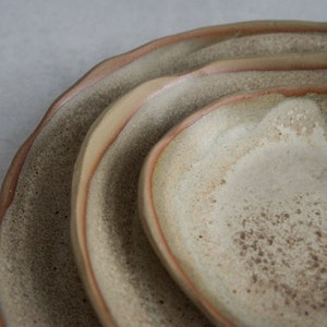 SET OF 3 PLATES Cream Beige Dinner / Serving Platter / Cake - Etsy