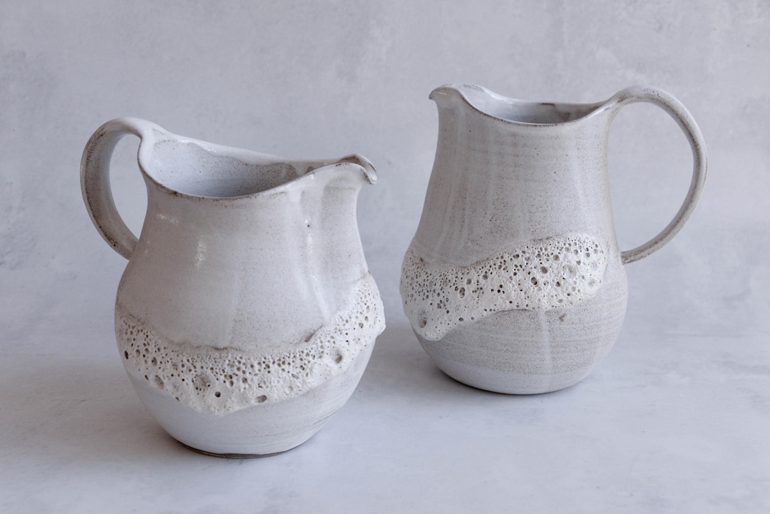 Moon Collection Large Water Jug Pitcher Vase, Handmade Wheel Thrown ...
