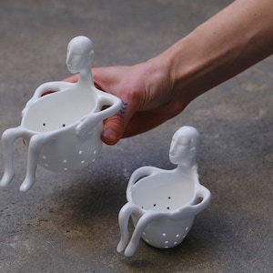 Handmade Porcelain Tea Strainer Human - Etsy