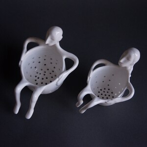 Handmade Porcelain Tea Strainer Human | Etsy