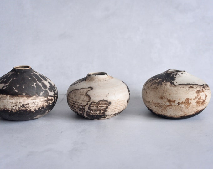 Obvara Baltic RAKU - Handmade Unique Stoneware Bud Vase, Decorative - Etsy