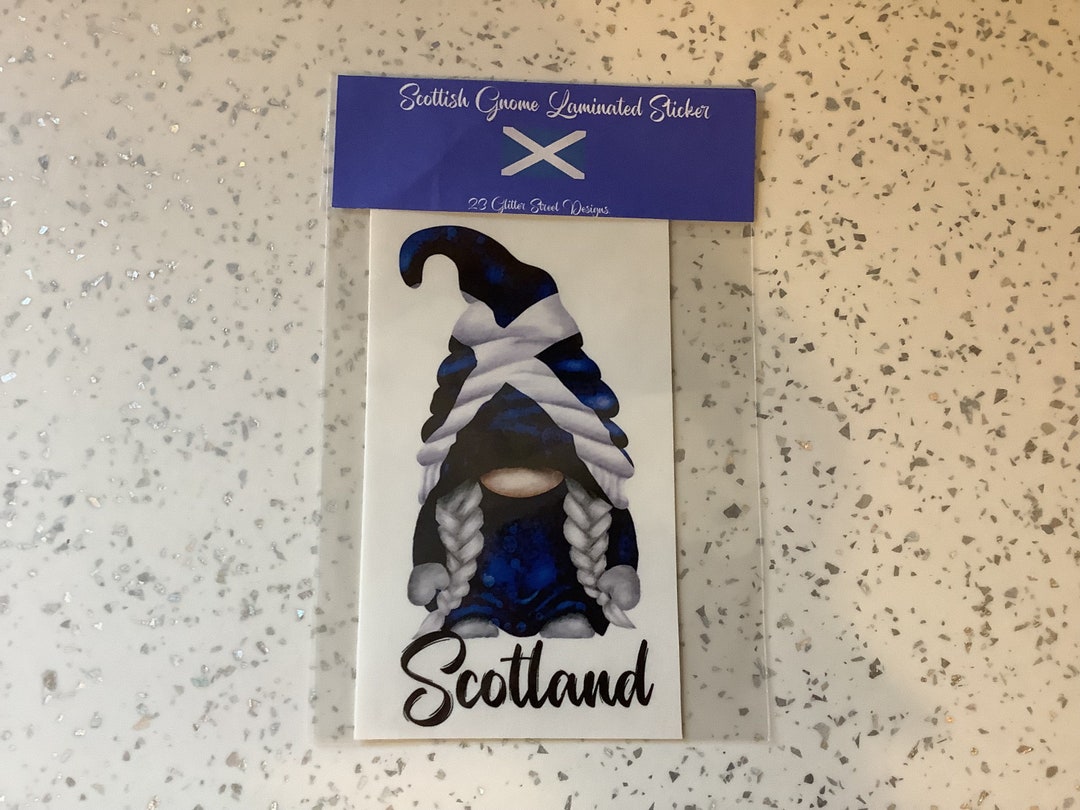 Scottish Girl Gnome/gonk/tomte Scotland Car Bumper Sticker - Etsy