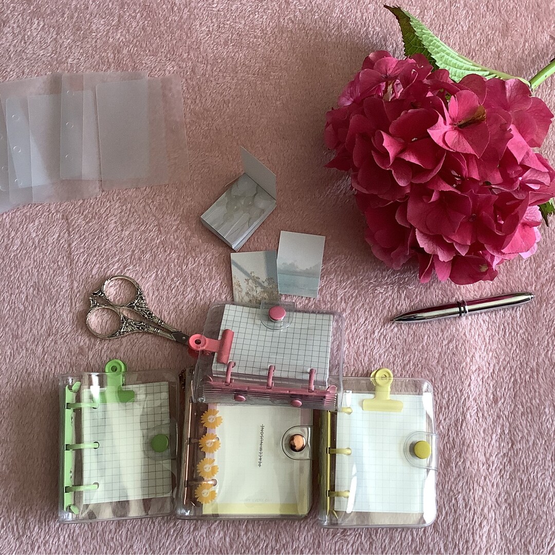 Mini Journal/planner/scrapbook, Kawaii Journal, Mini 3 Ring Binder ...