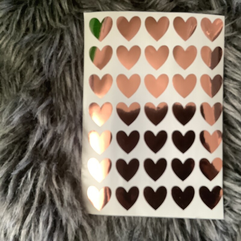Gold Heart Stickers - Etsy