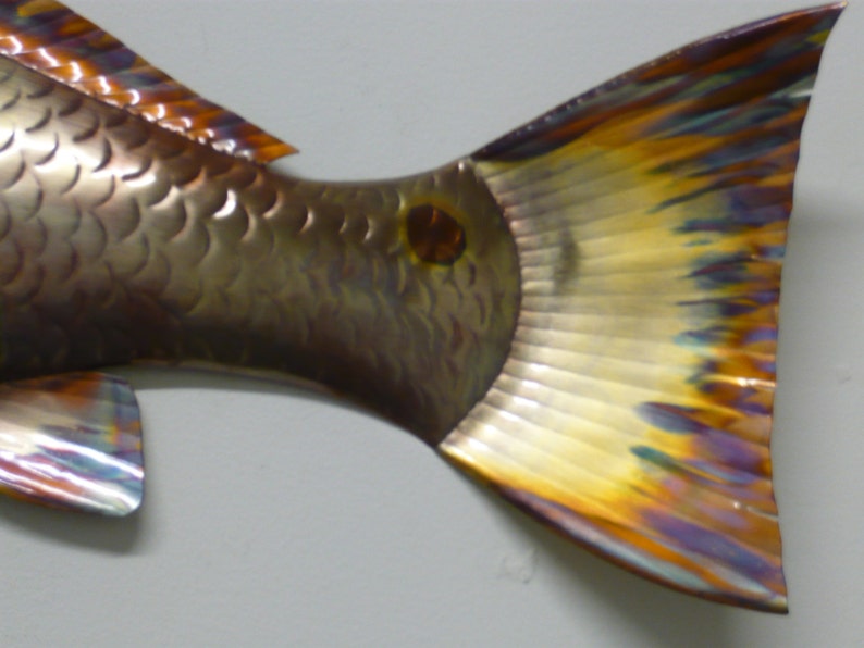24'' Copper Redfish , Hand-formed With Tools Then Painted With Flame to ...